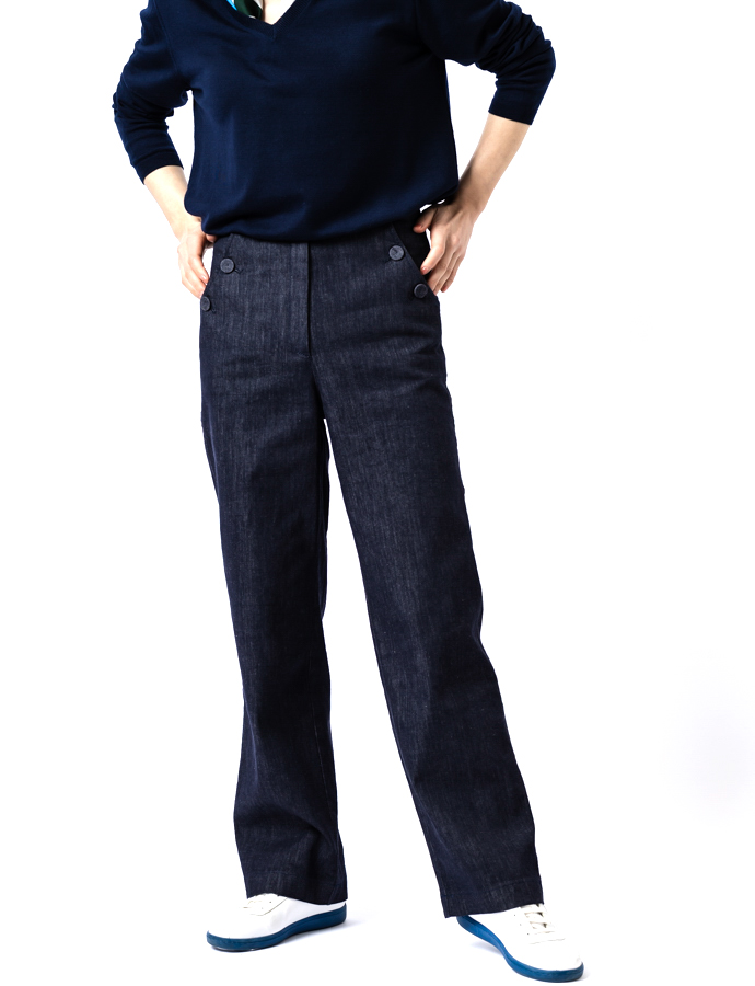 » デニムセミワイドパンツMH149 madameH CLOSET オンラインショップ